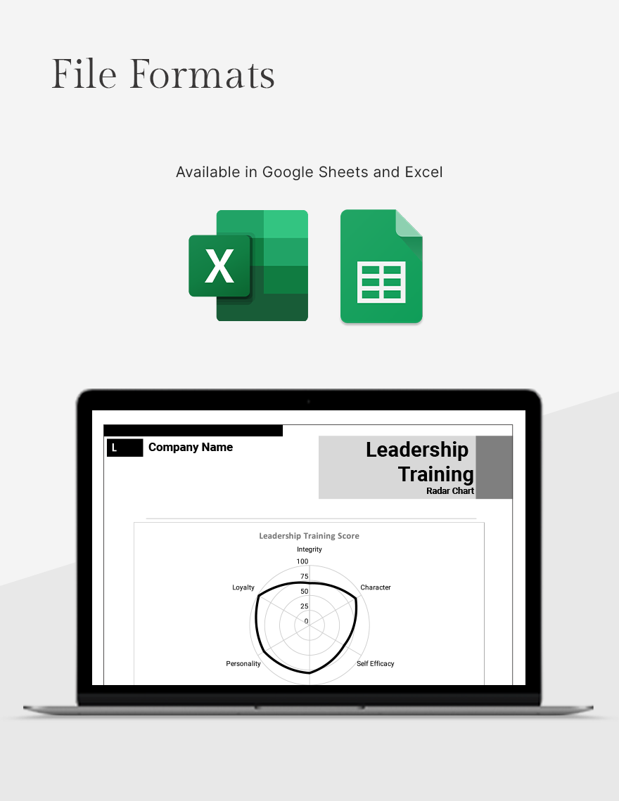 Leadership Training Radar Chart - Excel, Google Sheets | Template.net