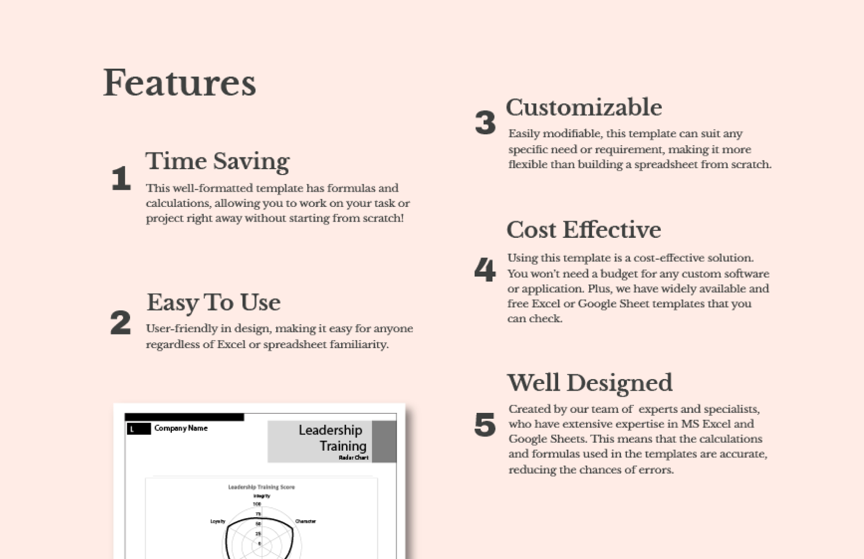 Free Leadership Training Radar Chart - Download in Excel, Google Sheets ...