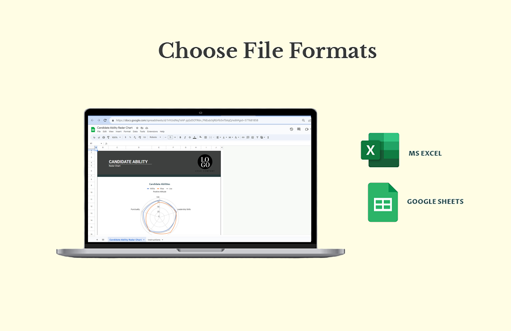 Free Candidate Ability Radar Chart - Download in Excel, Google Sheets ...