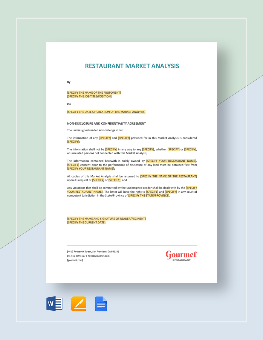 Market Analysis Template Google Docs Word Apple Pages Template Market Analysis Template Google Docs Word Apple Pages Template