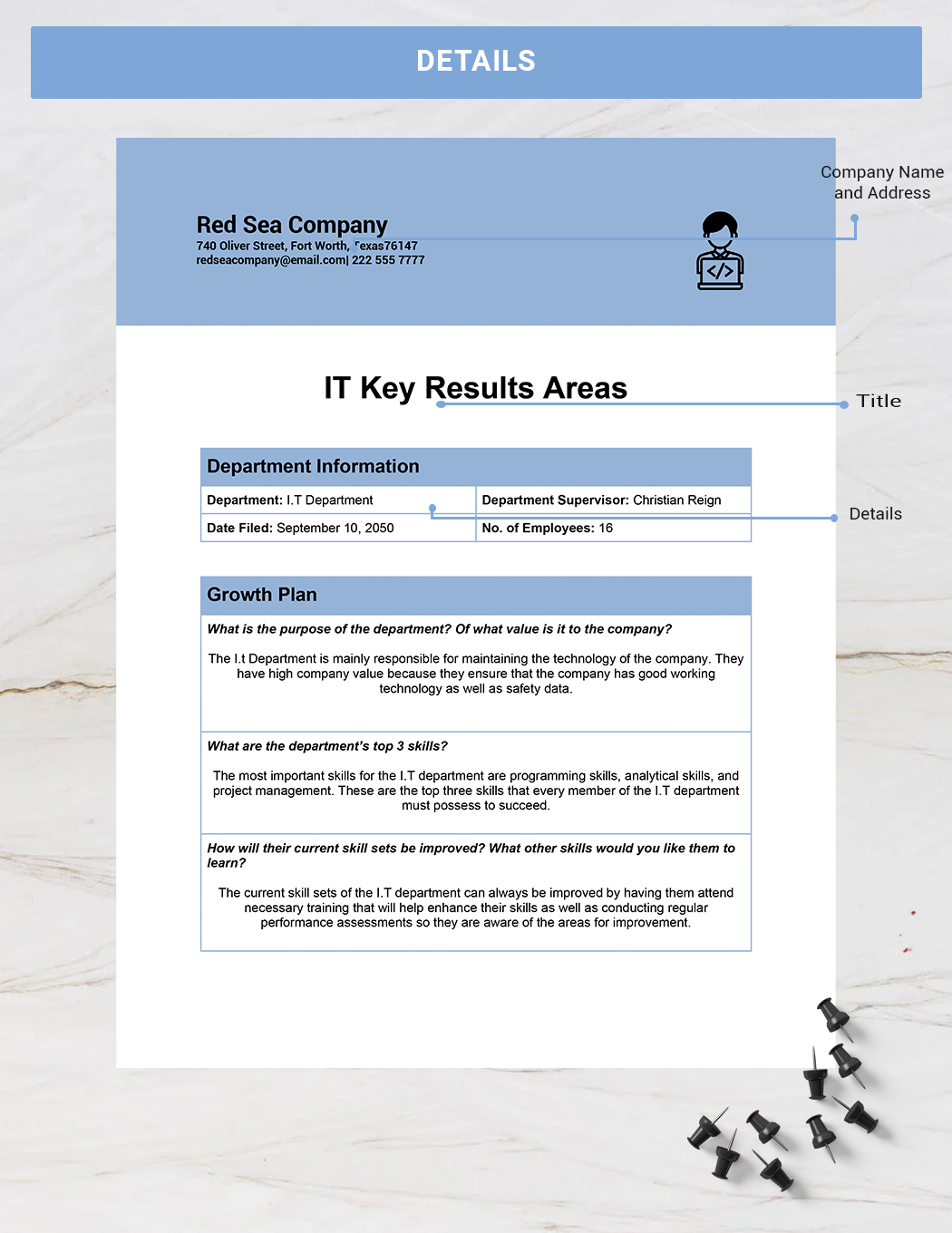 IT KRA Template - Google Docs, Word | Template.net