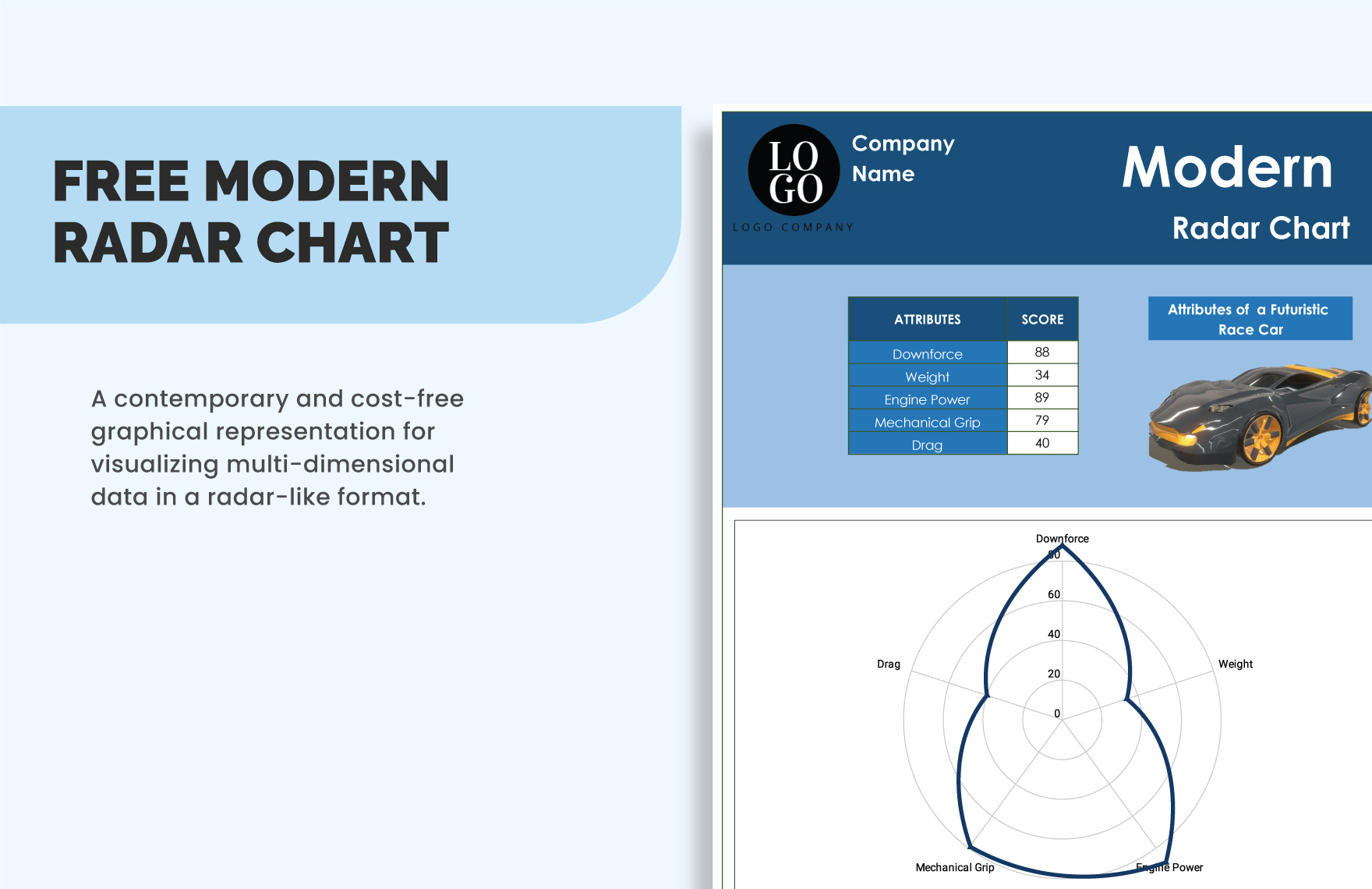 Free Modern Radar Chart - Download in Excel, Google Sheets | Template.net