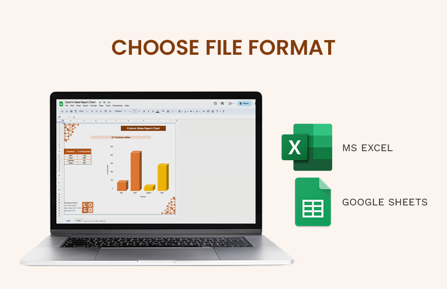 Column Sales Report Chart - Google Sheets, Excel | Template.net