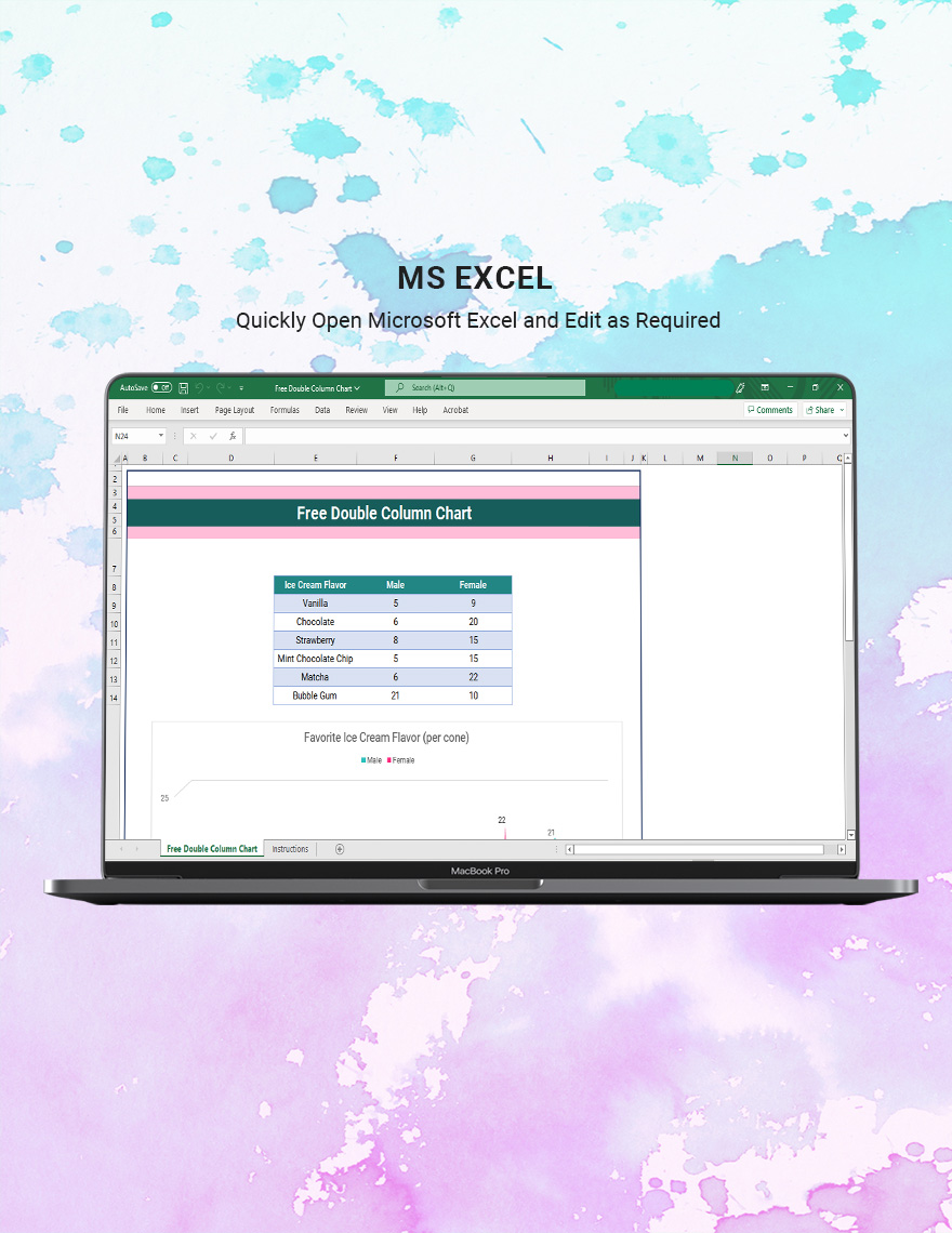 Free Double Column Chart - Google Sheets, Excel | Template.net