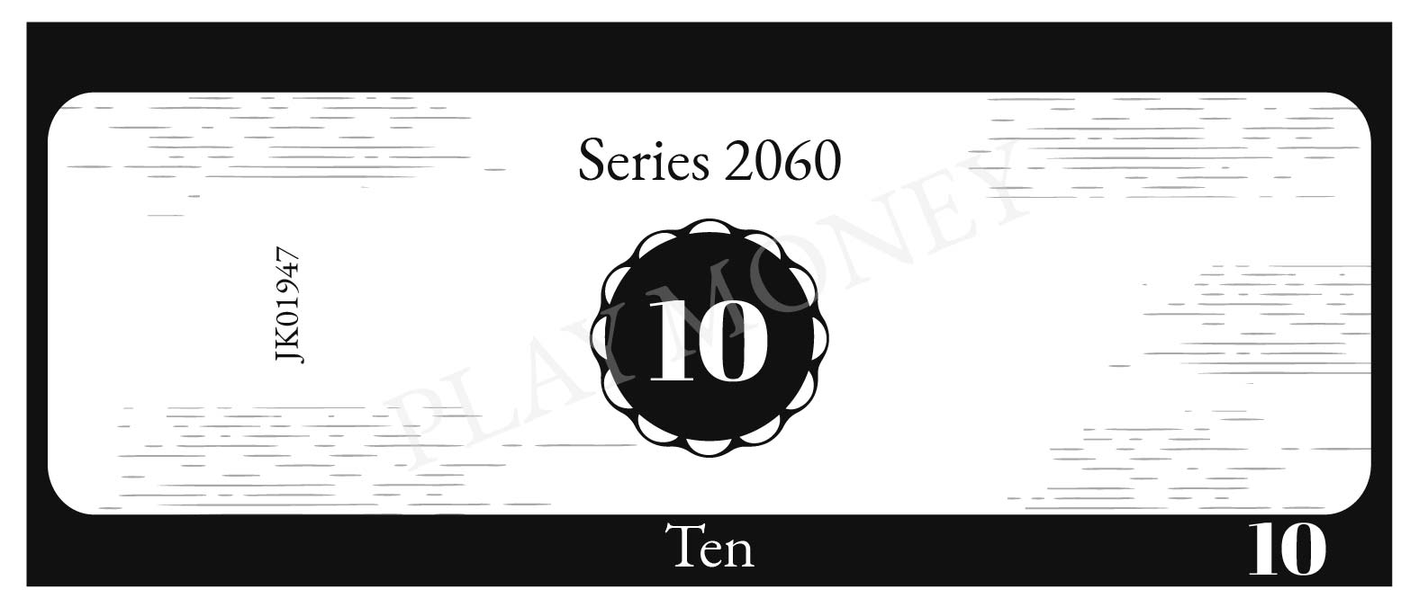 Black And White Play Money Template In Illustrator PSD Word Pages