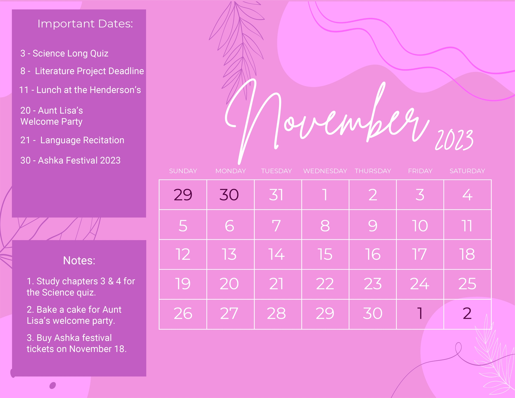 November 2023 Calendar Editable Template Get Calender 2023 Update