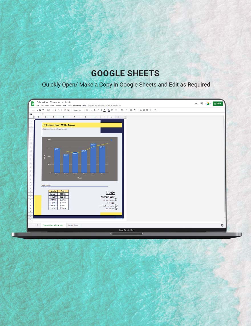Column Chart With Arrow - Google Sheets, Excel | Template.net