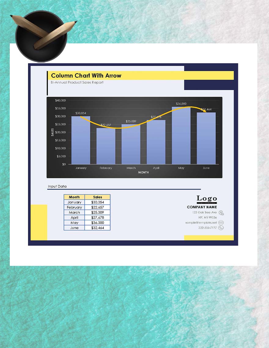 Column Chart With Arrow - Google Sheets, Excel | Template.net