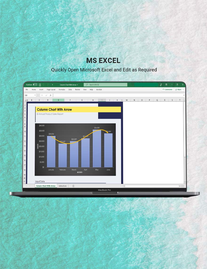 Column Chart With Arrow - Google Sheets, Excel | Template.net