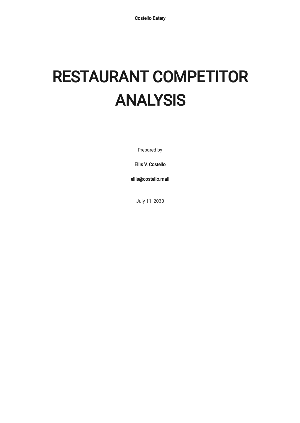 Business Risk Analysis Template Business Risk Analysis Template