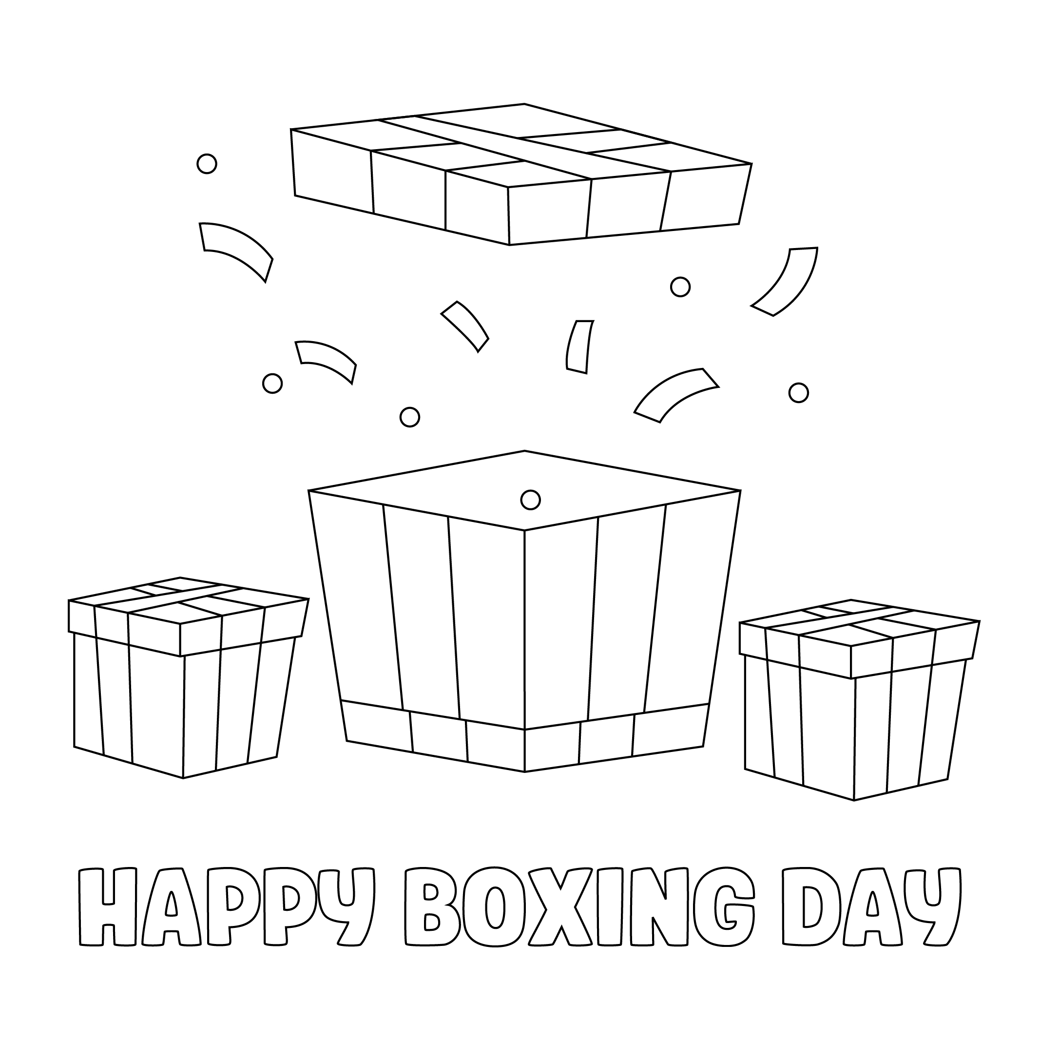 Free Boxing Day Drawing - Download in Illustrator, PSD, EPS, SVG, JPG ...