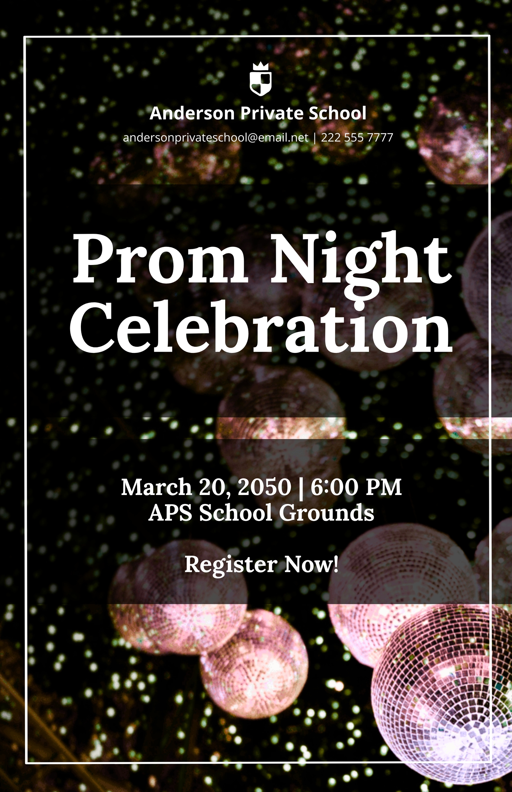Prom Night Poster Template In EPS Illustrator JPEG PSD PNG SVG