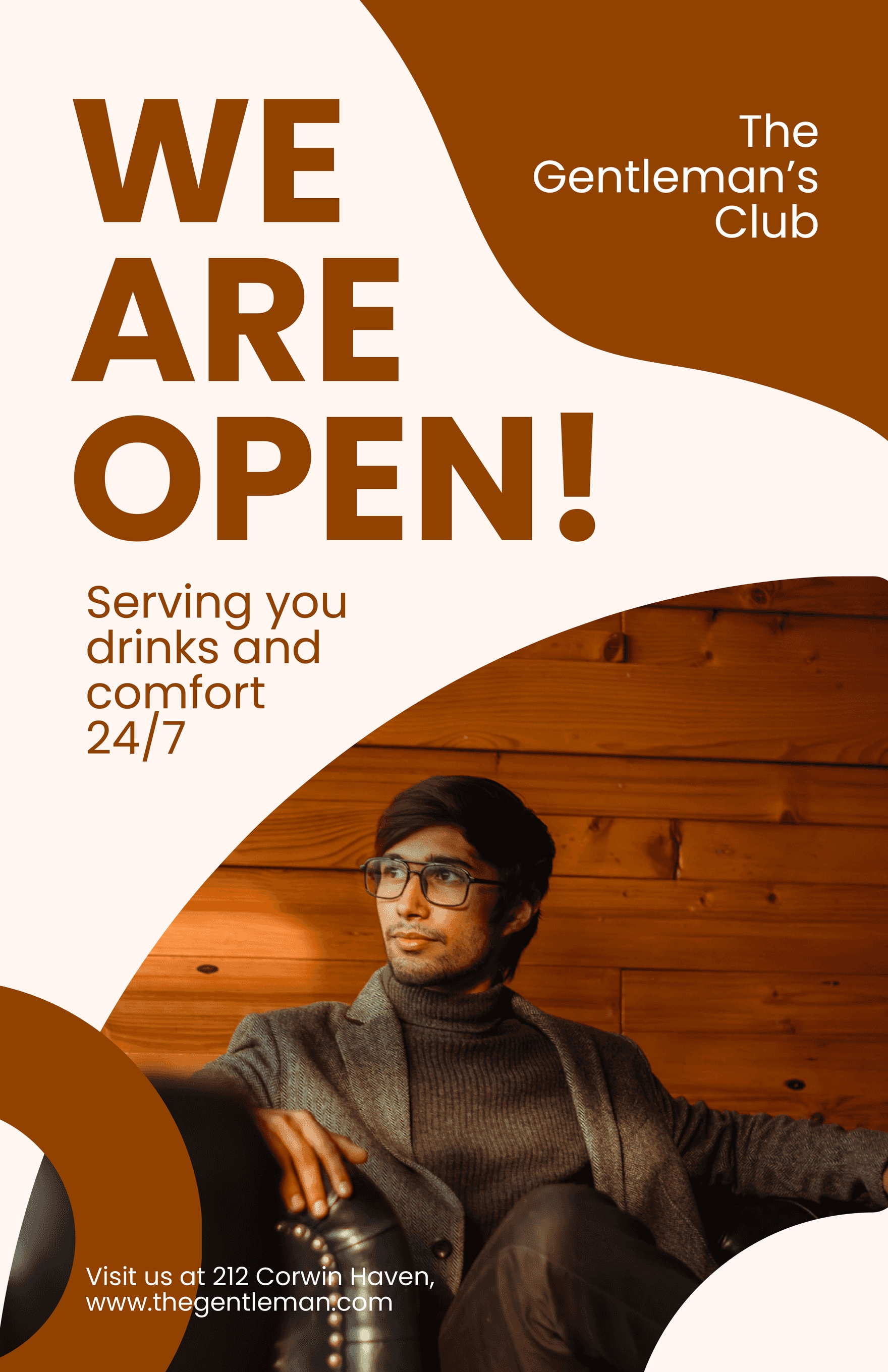We Are Open Bar Poster Word Illustrator PSD EPS SVG PNG JPEG 