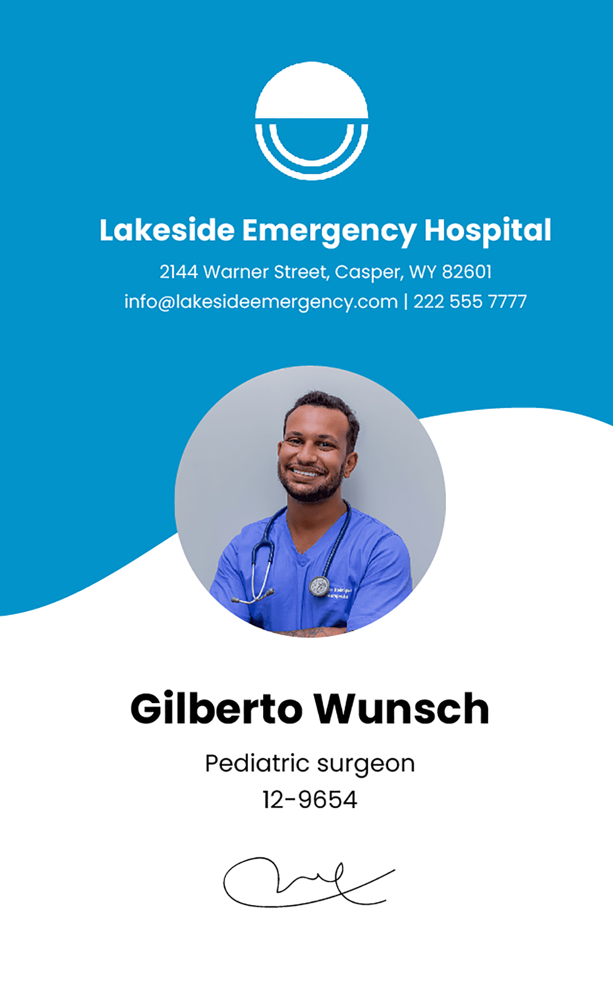 Surgeon Doctor ID Card Template Illustrator Word PSD Template