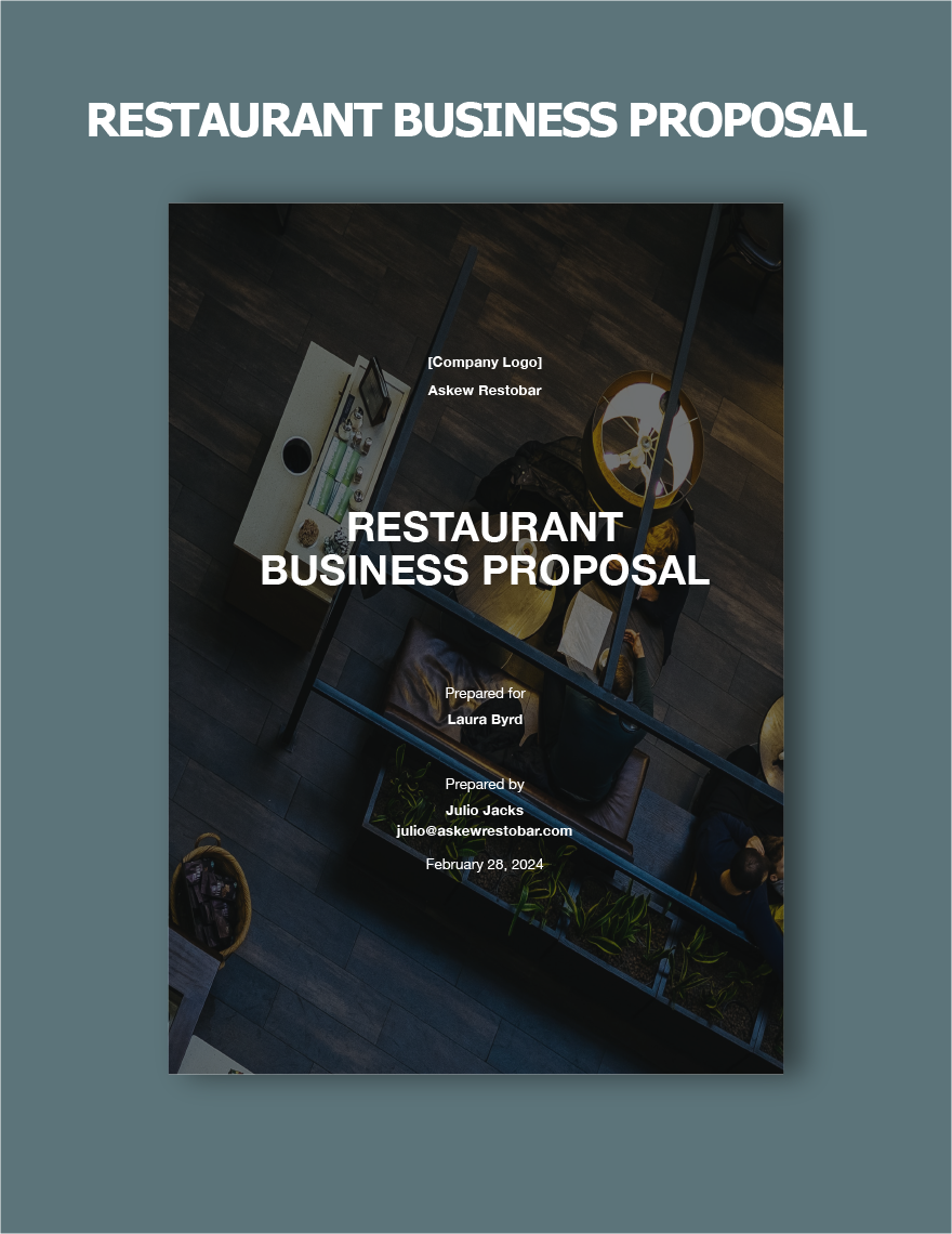 Restaurant Marketing Proposal Template - Google Docs, Word, Apple Pages ...