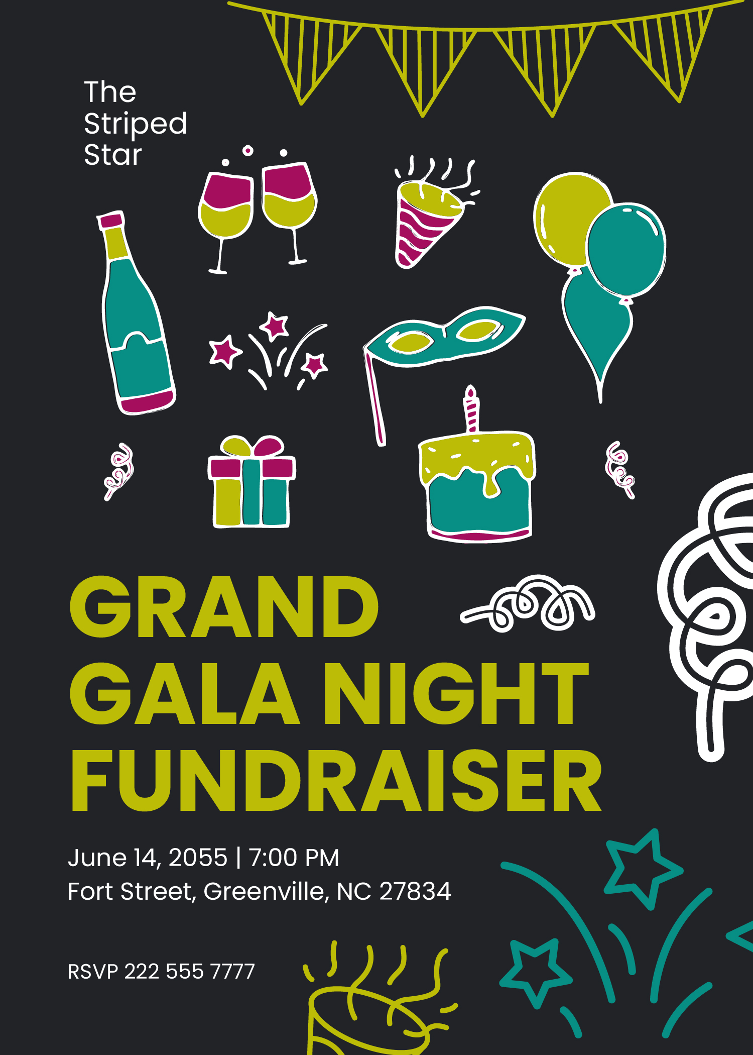 Free Elegant Fundraiser Party Invitation Template Google Docs 