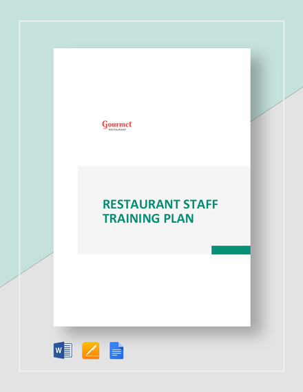 Restaurant Staff Training Plan Template Word Google Docs Apple Pages Template