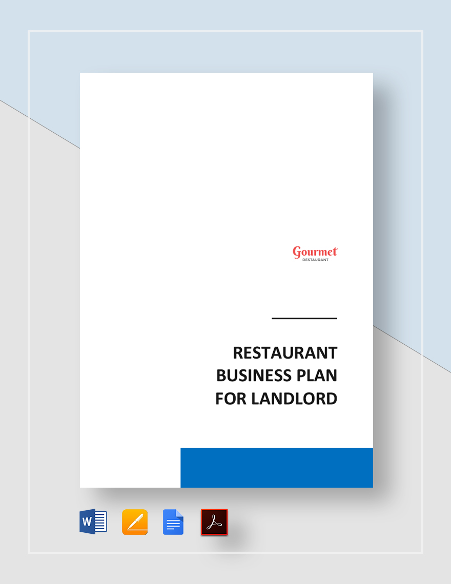 Restaurant Business Plan for Landlord Template - Google Docs, Word ...