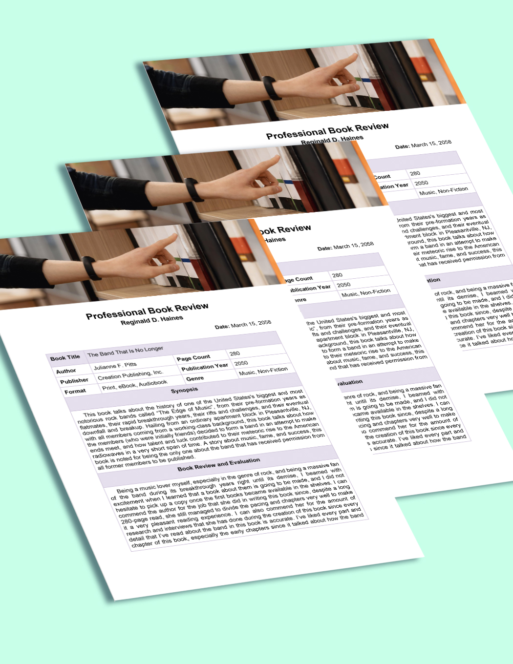 Professional Book Review Template Download In Word Google Docs 