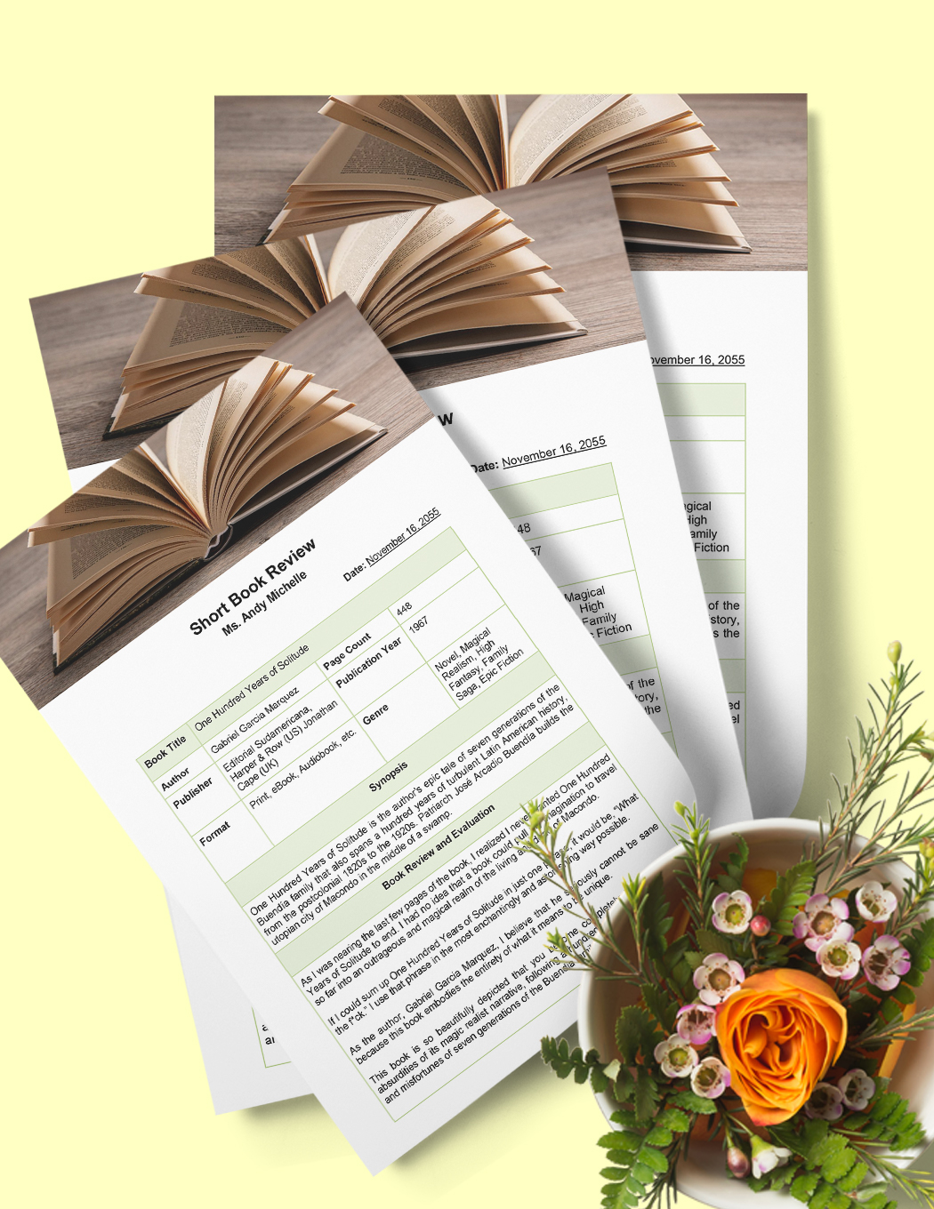 Short Book Review Template In Word Google Docs Download Template