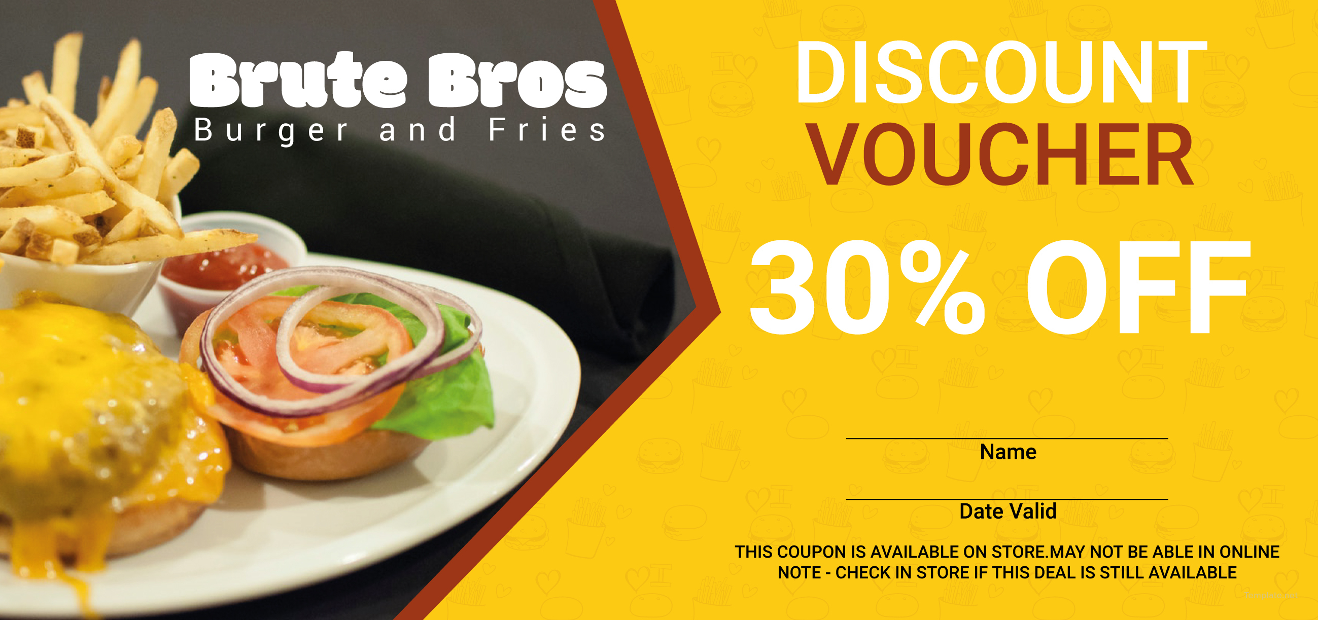 Free Fast Food Voucher Template In Adobe Photoshop Illustrator 