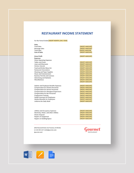 Income Statement -18+ Free PDF, Excel, Word Documents Download