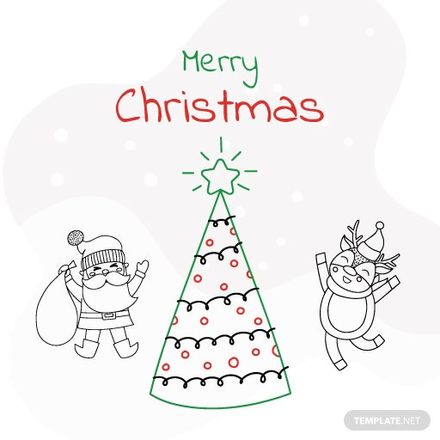 Free Christmas Drawing Vector - Download in Illustrator, PSD, EPS, SVG ...