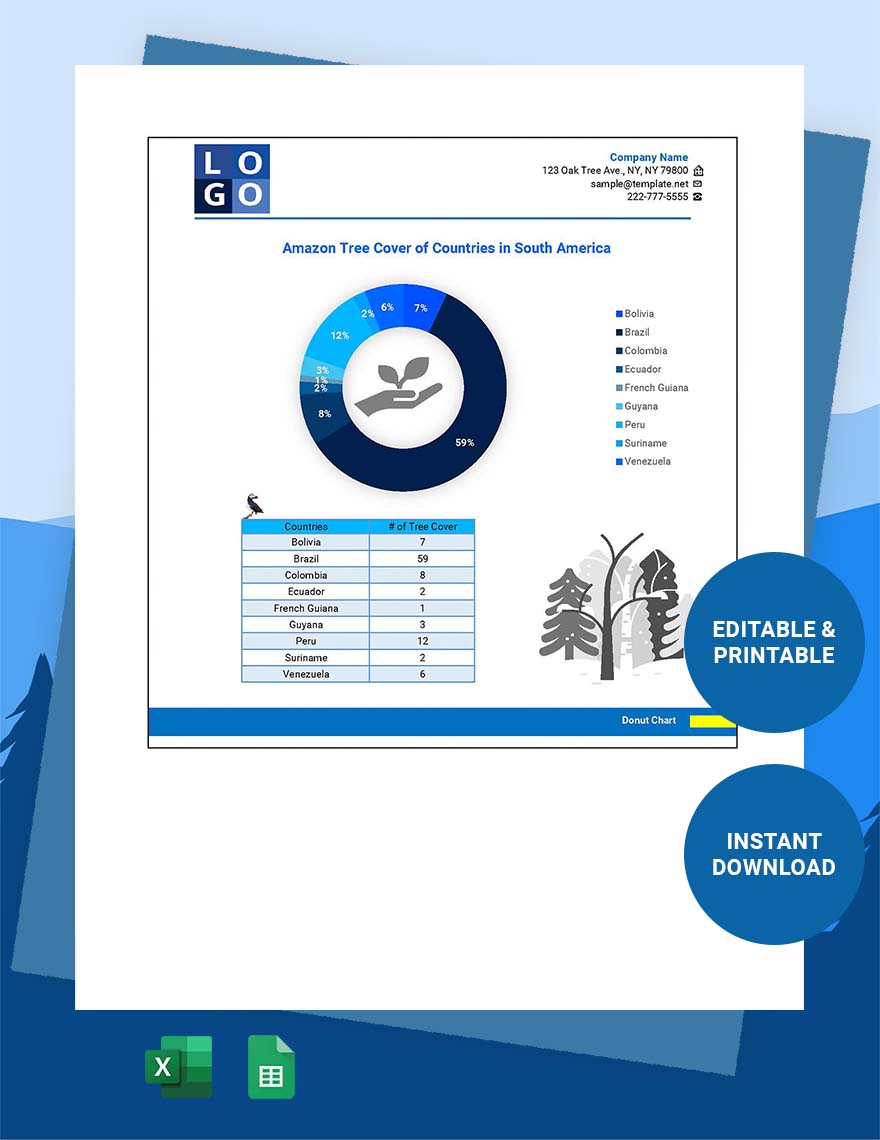 Resort Service Usage Doughnut Chart - Google Sheets, Excel | Template.net Resort Service Usage Doughnut Chart - Google Sheets, Excel | Template.net