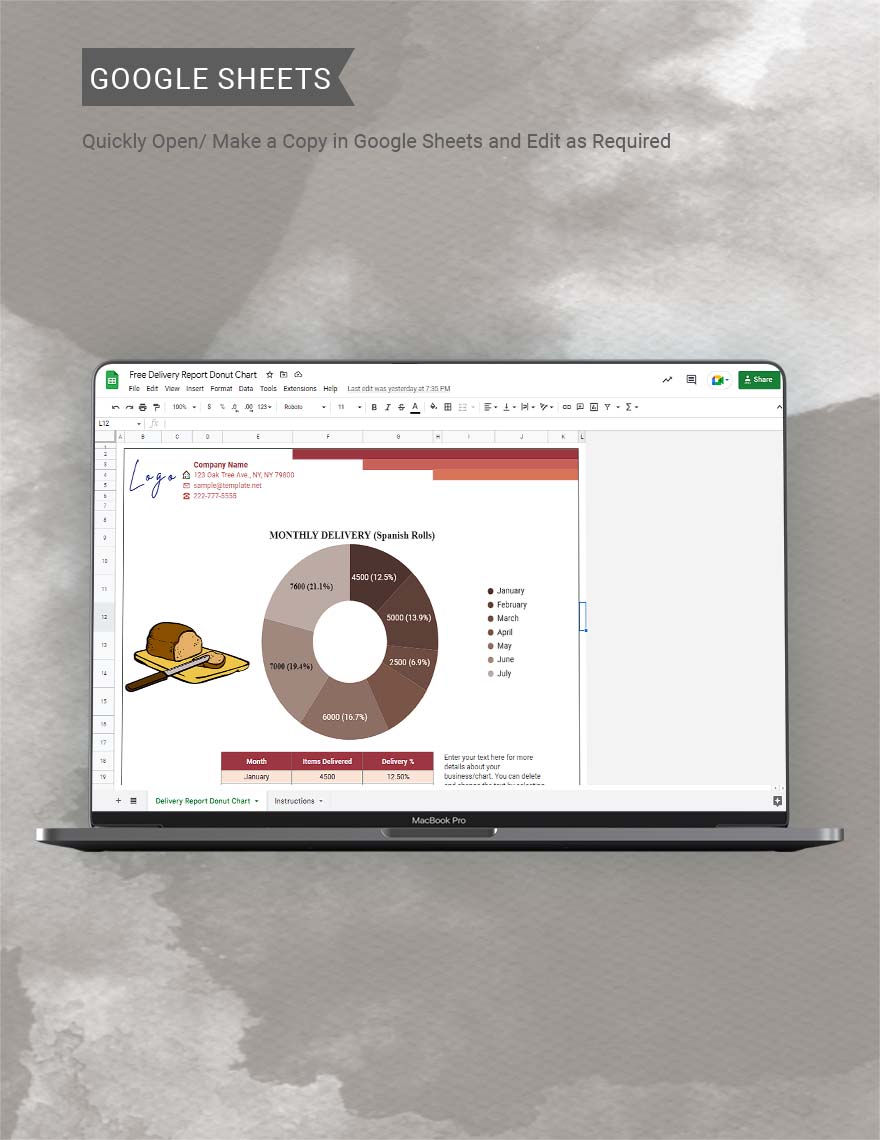 Free Free Delivery Report Donut Chart - Google Sheets, Excel | Template.net
