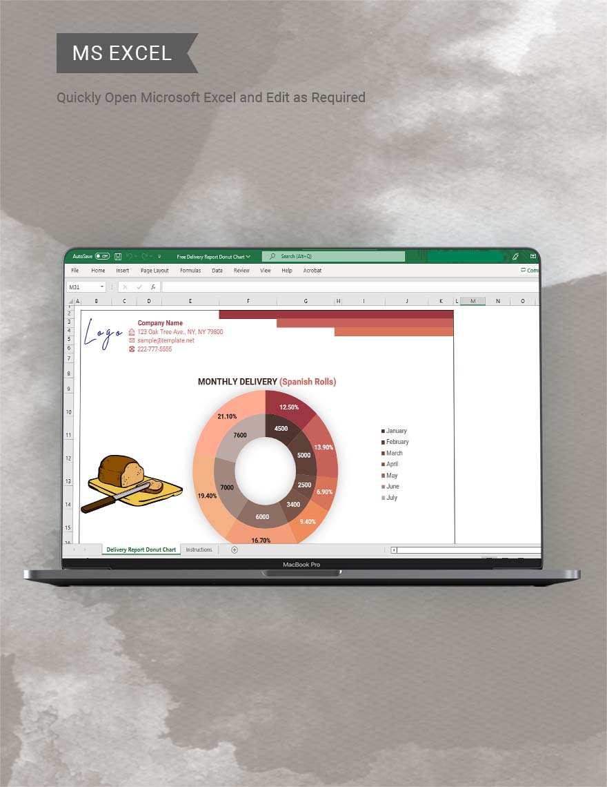 Free Delivery Report Donut Chart - Google Sheets, Excel | Template.net