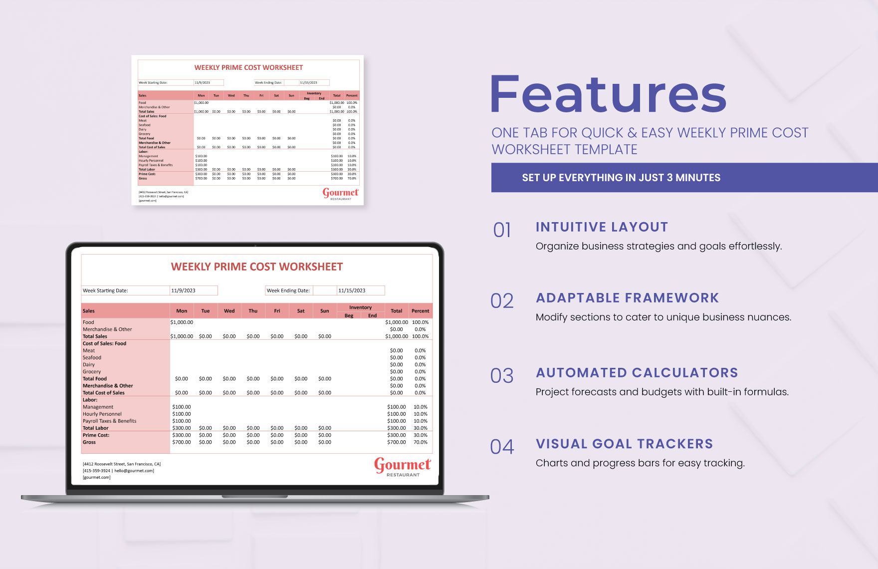 Weekly Prime Cost Worksheet Template - Download in Word, Google Docs ...