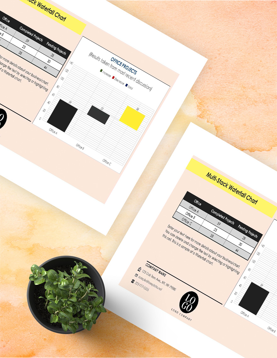 Multi-Stack Waterfall Chart - Google Sheets, Excel | Template.net