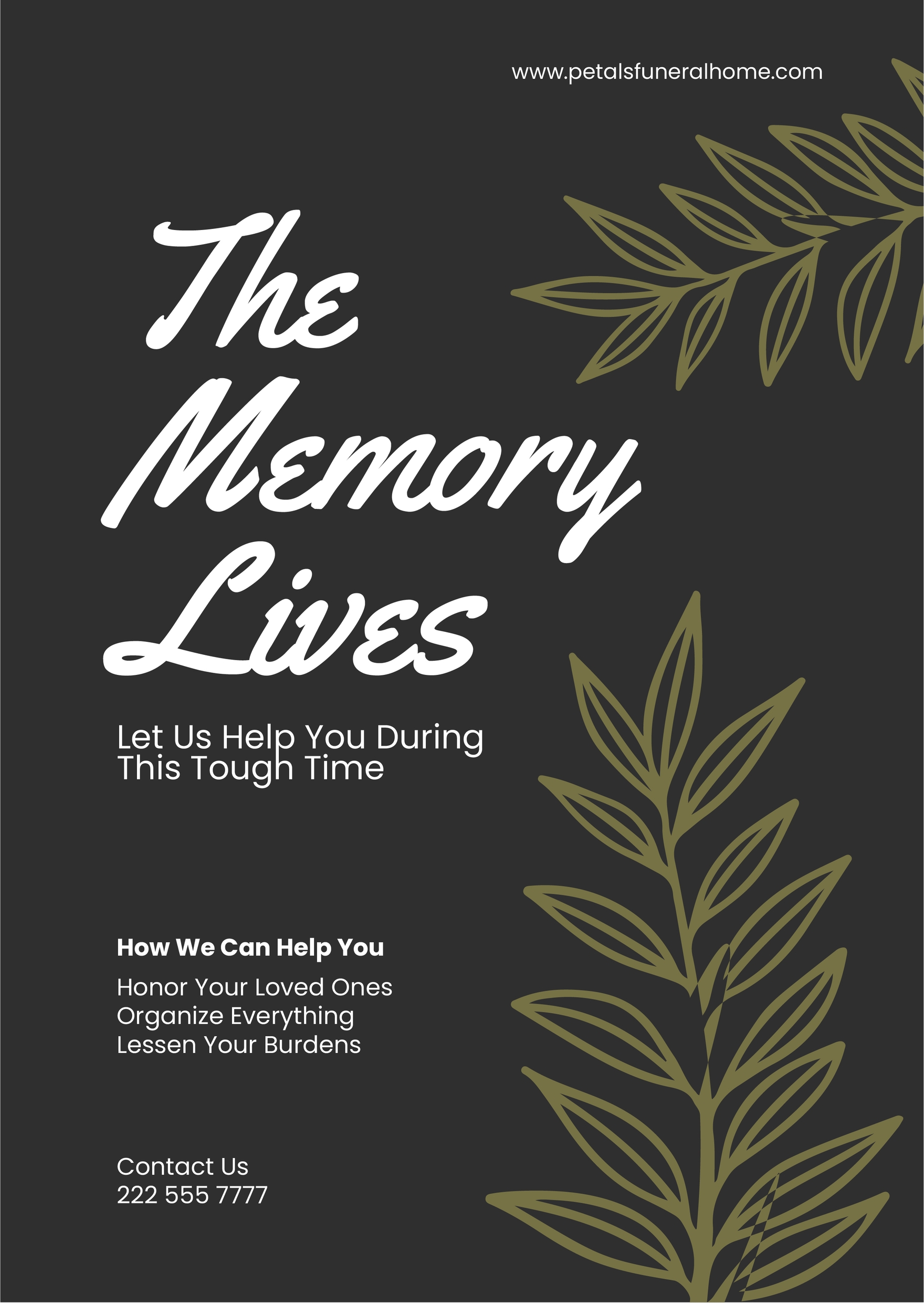 Funeral Handout Template Illustrator Word PSD Template