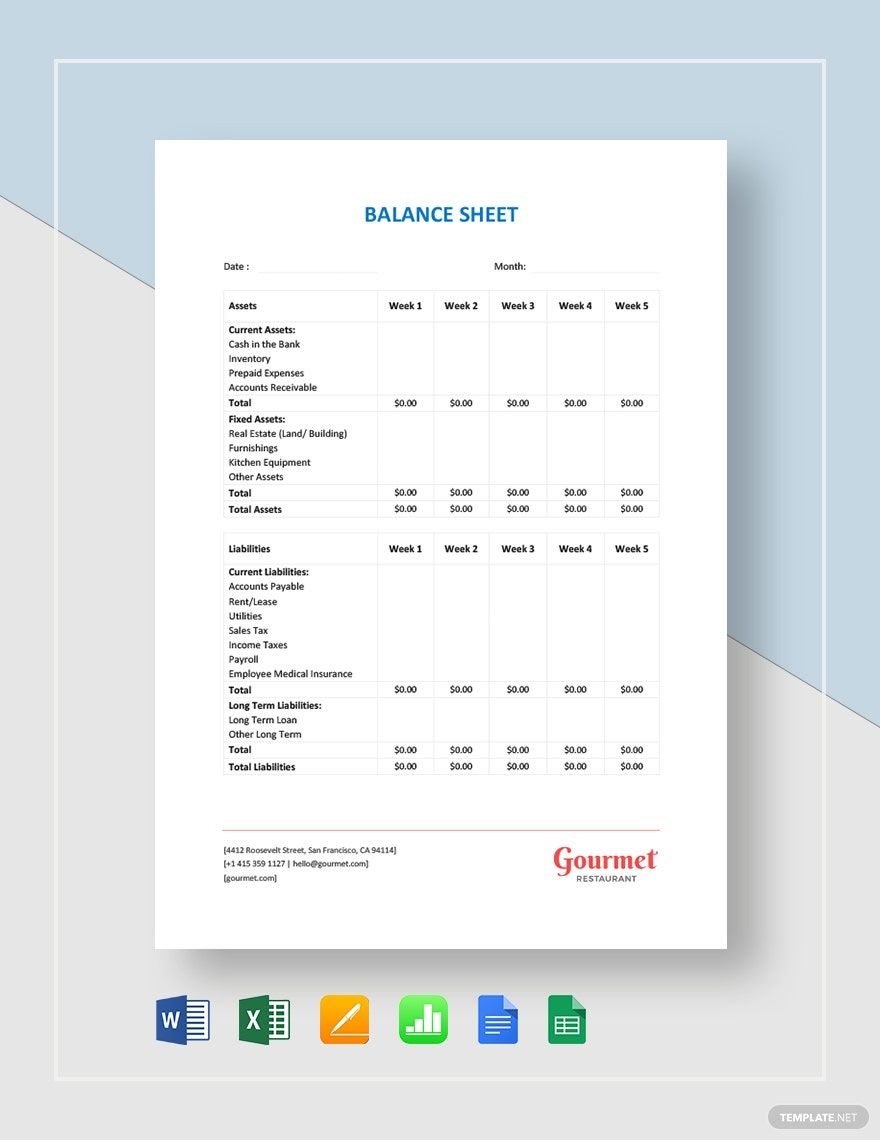 Corporate Balance Sheet Template Google Docs Google Sheets Excel 