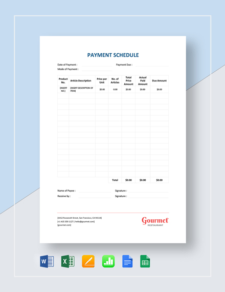 8 Project Payment Schedule Templates Free Word PDF Format Download 8 Project Payment Schedule Templates Free Word PDF Format Download