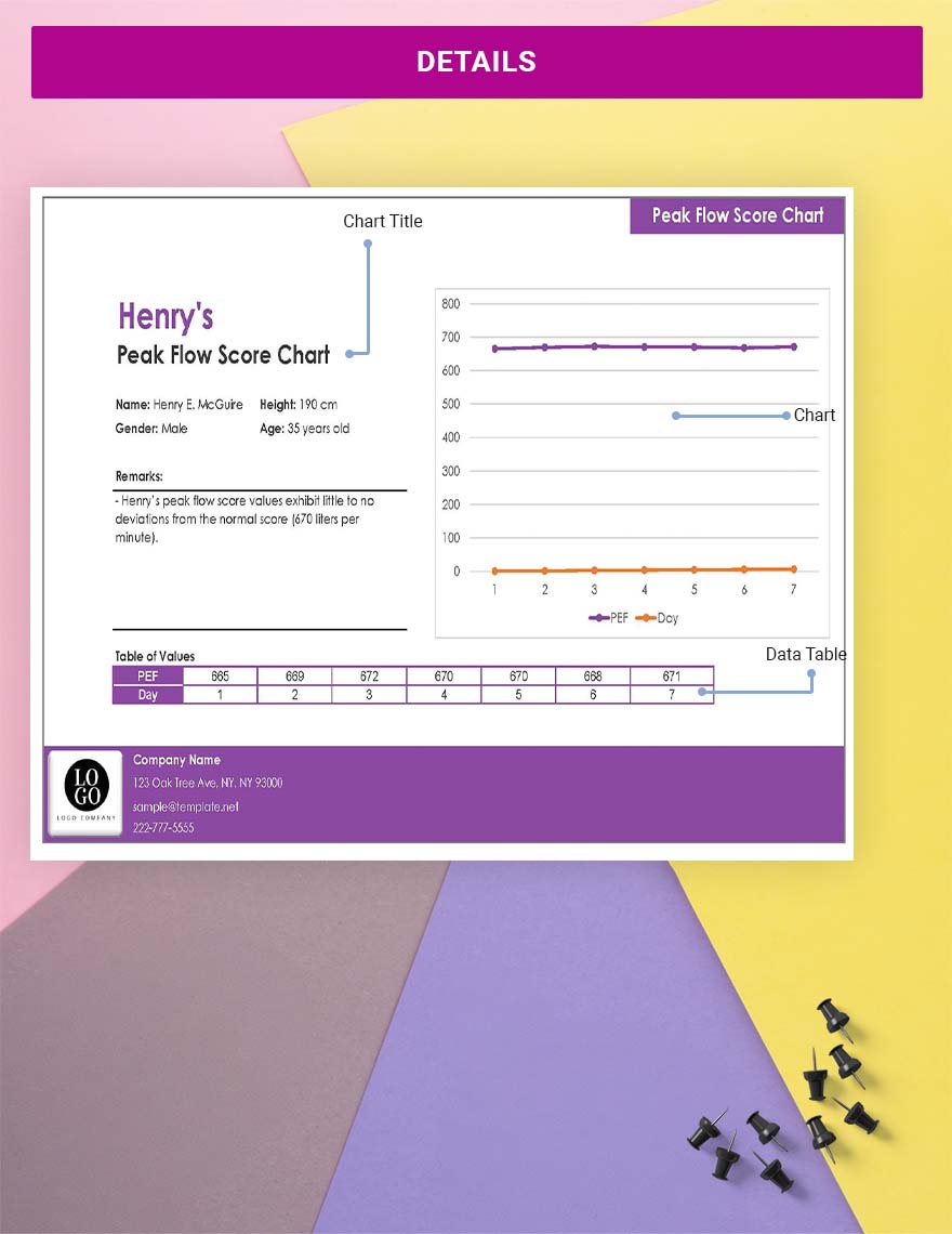 Peak Flow Score Chart - Google Sheets, Excel | Template.net
