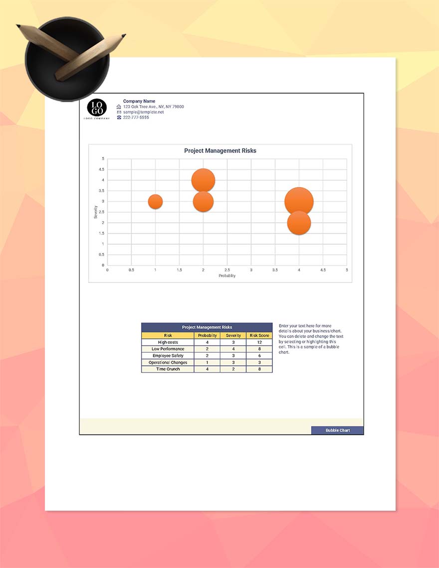 Risk Chart Project Management - Google Sheets, Excel | Template.net