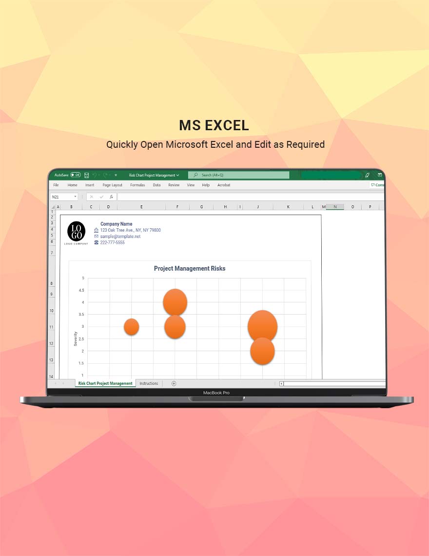 Risk Chart Project Management - Google Sheets, Excel | Template.net