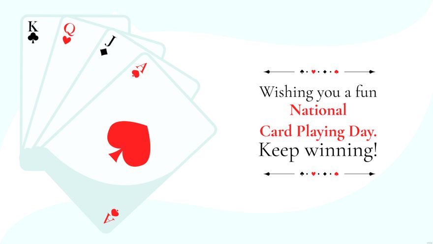 National Card Playing Day Background - EPS, Illustrator, JPEG, PSD, PNG ...