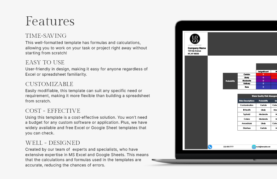 Quality Risk Management Chart Template - Google Sheets, Excel ...