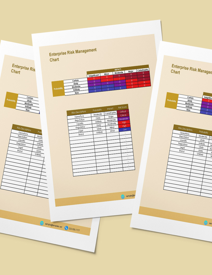 Enterprise Risk Management Chart - Google Sheets, Excel | Template.net