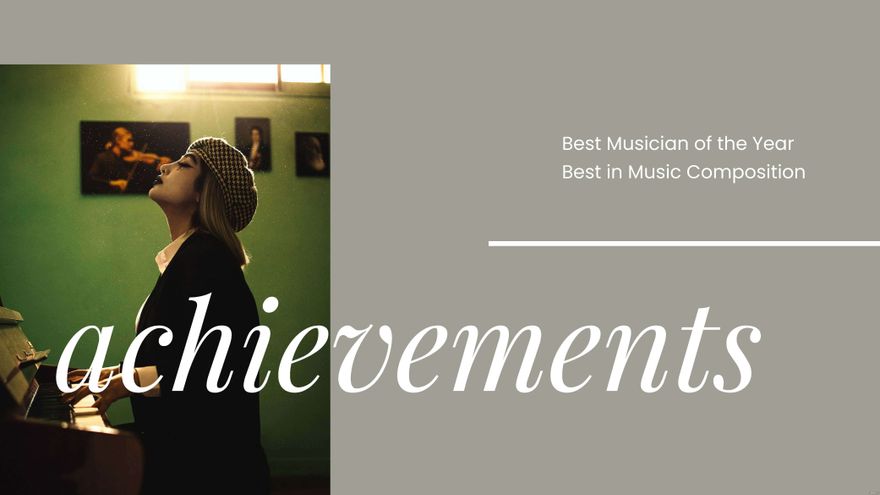 Musician Portfolio Presentation Template - Google Slides, PowerPoint ...