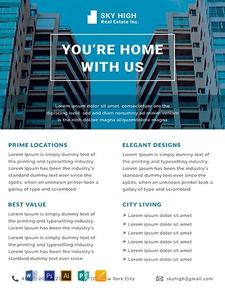 Free Real Estate Datasheet Template