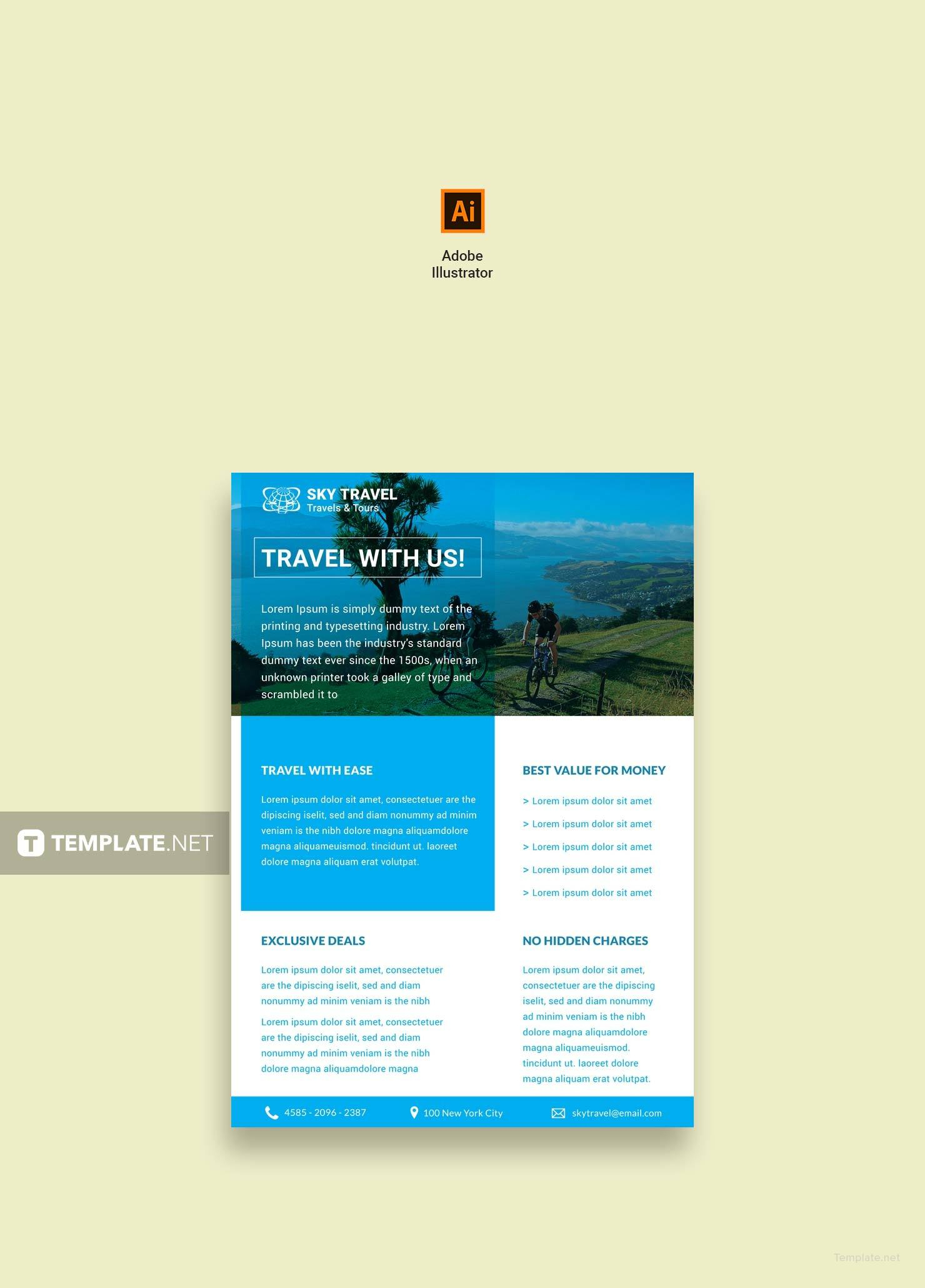 Free Travel Datasheet Template in Adobe Illustrator | Template.net