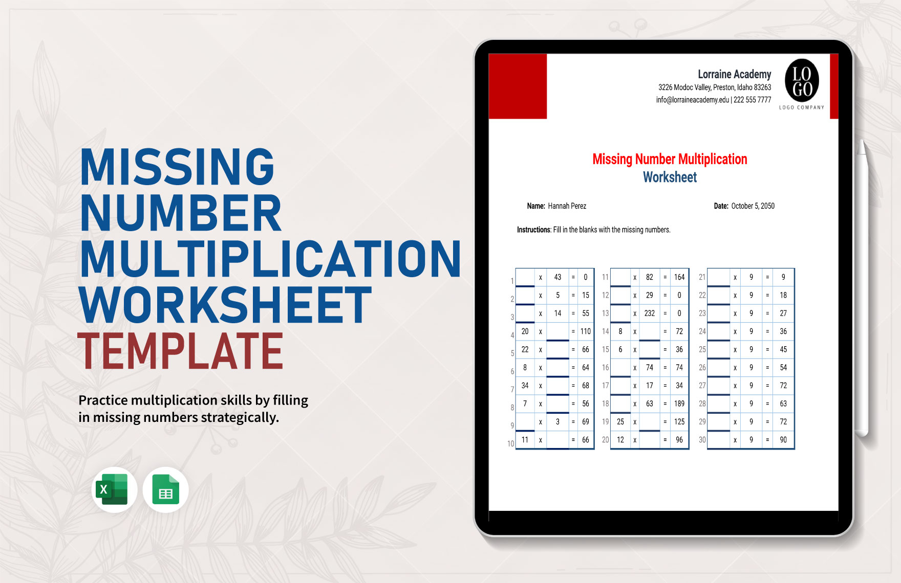 Teacher Templates In Excel FREE Download Template