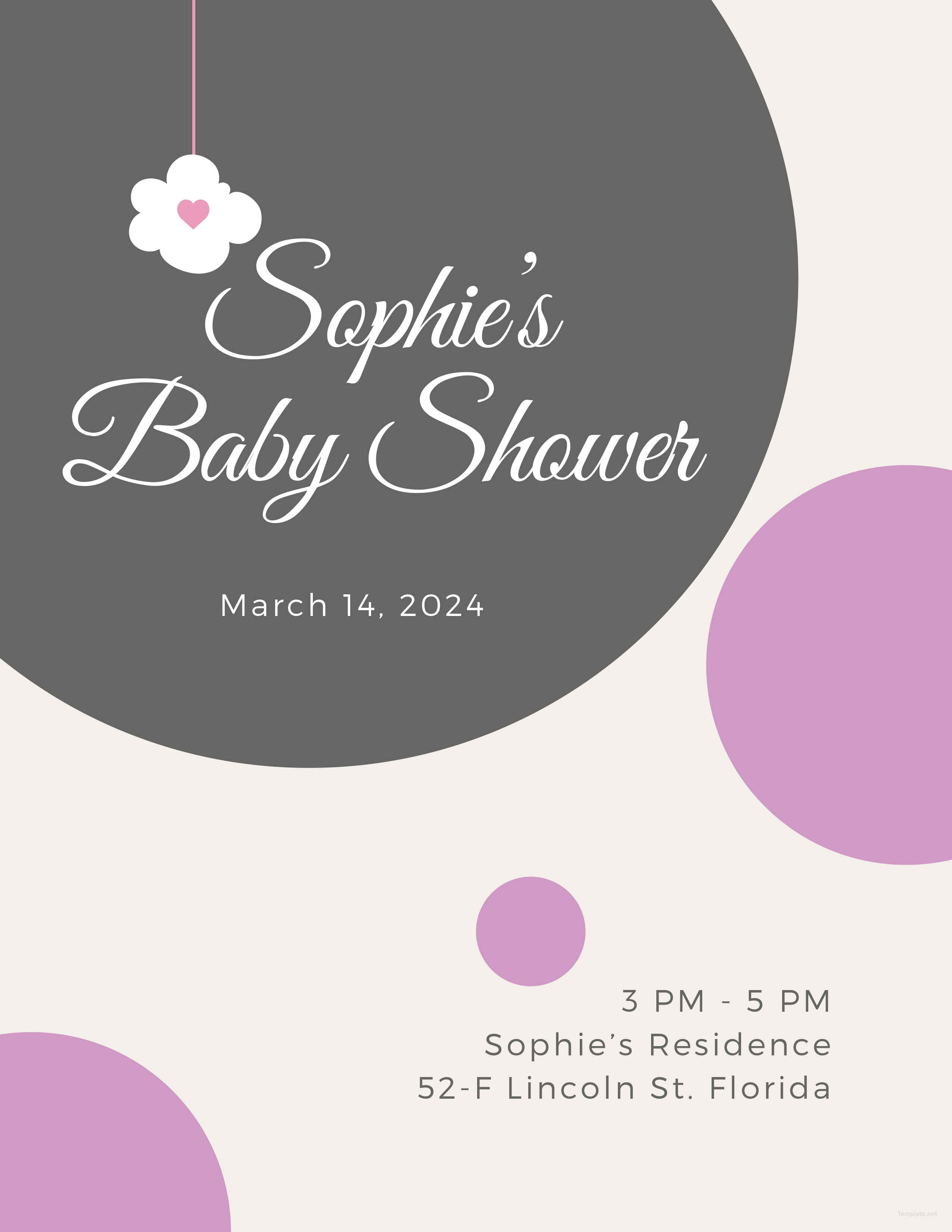 Free Baby Shower Program Template In Adobe Photoshop Adobe Illustrator 