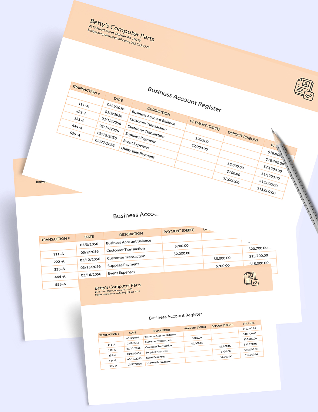 Free Account Register Template - Google Docs, Word | Template.net