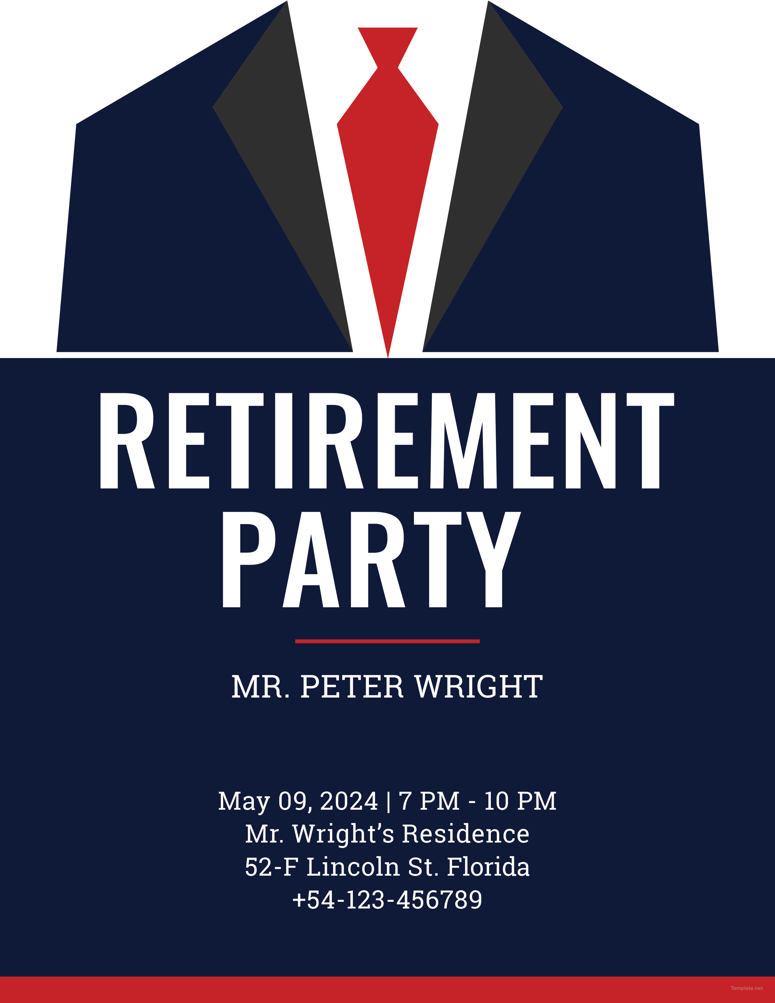 Free Retirement Program Template In Adobe Photoshop Adobe Illustrator