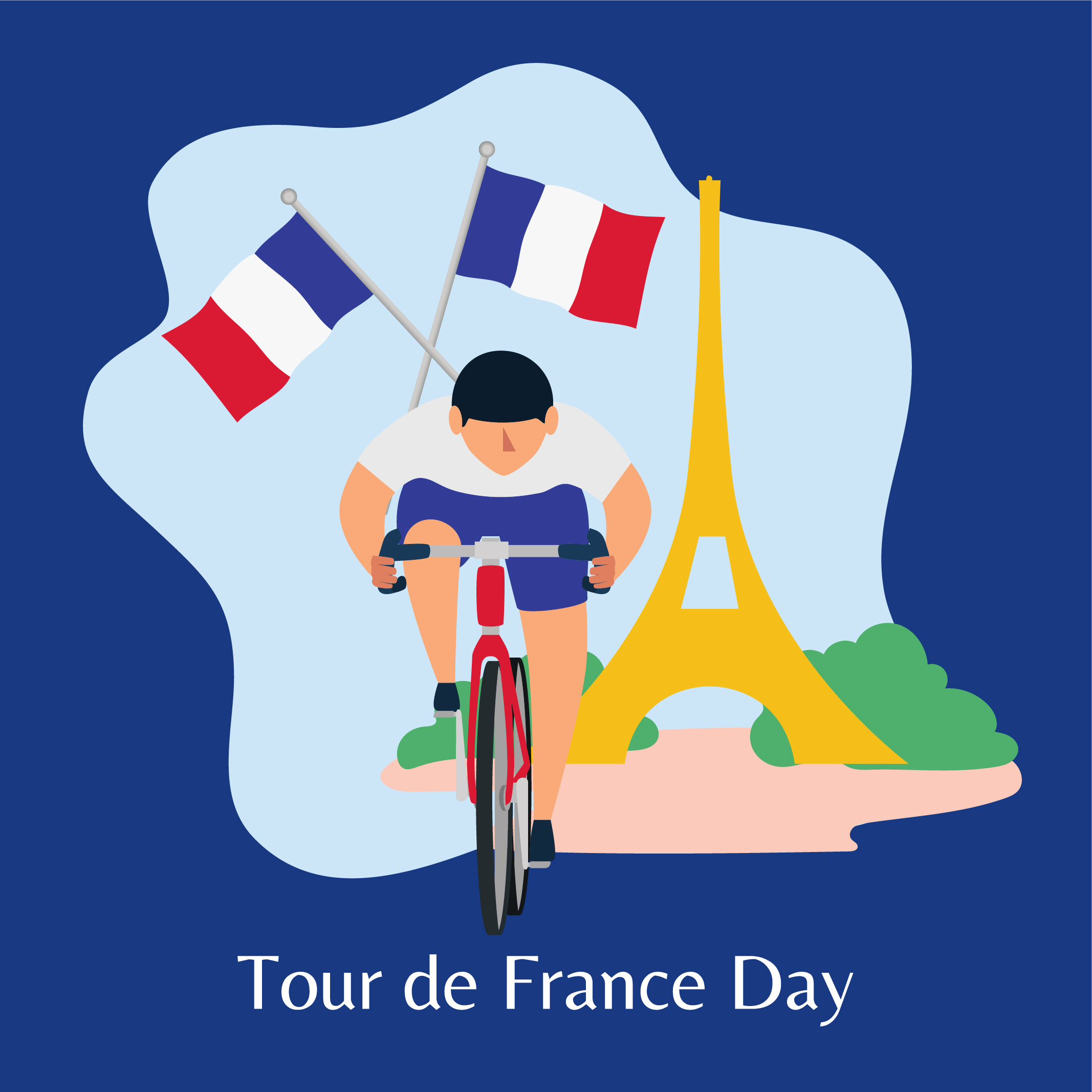 Free Happy Tour de France Illustration - Download in Illustrator, PSD ...