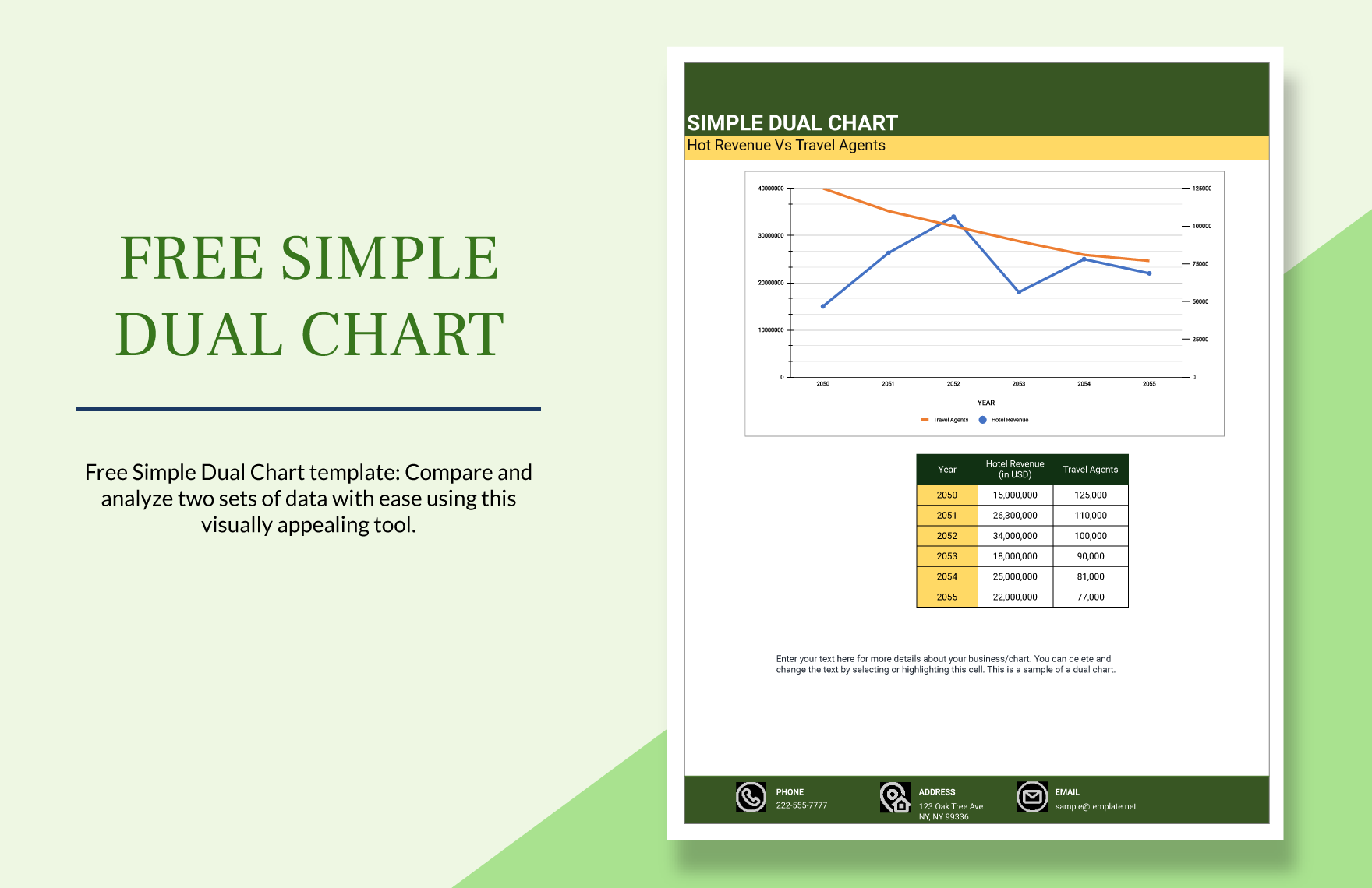 Free Free Simple Dual Chart - Download in Excel, Google Sheets ...